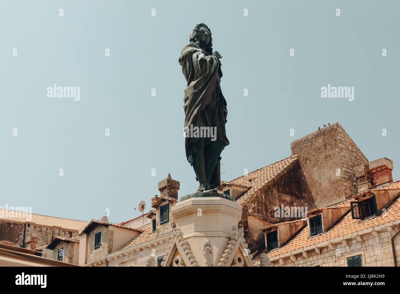 Ivan Gundulic Statue, Gundulic Square, Market place in Old Town ...