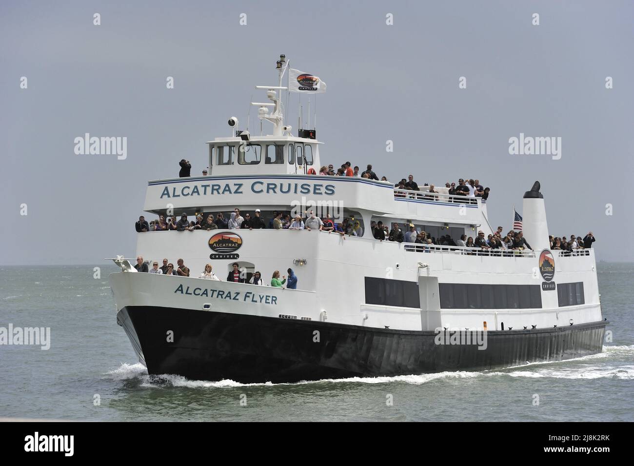 Ferry to the prison island Alcatraz , USA, California, San Francisco ...