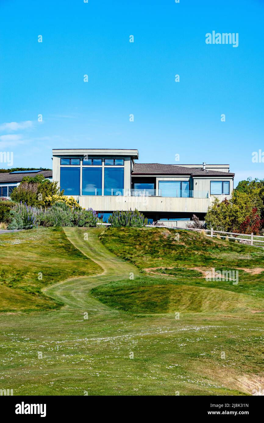 The landscpaing of The Linnks at Bodega Harbour golf course leading up ...