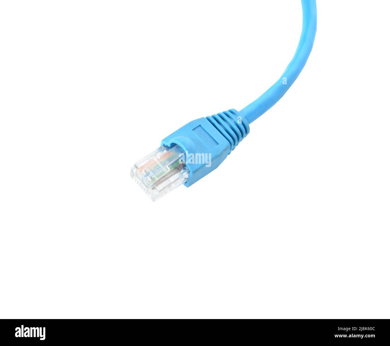 Modern internet cable isolated on white background, closeup Stock Photo ...