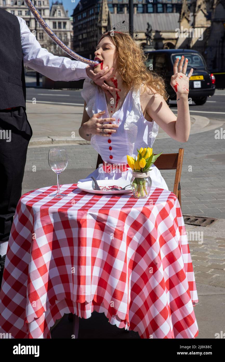 PETA protests outside The Houses of Parliament, to end the sale and ...