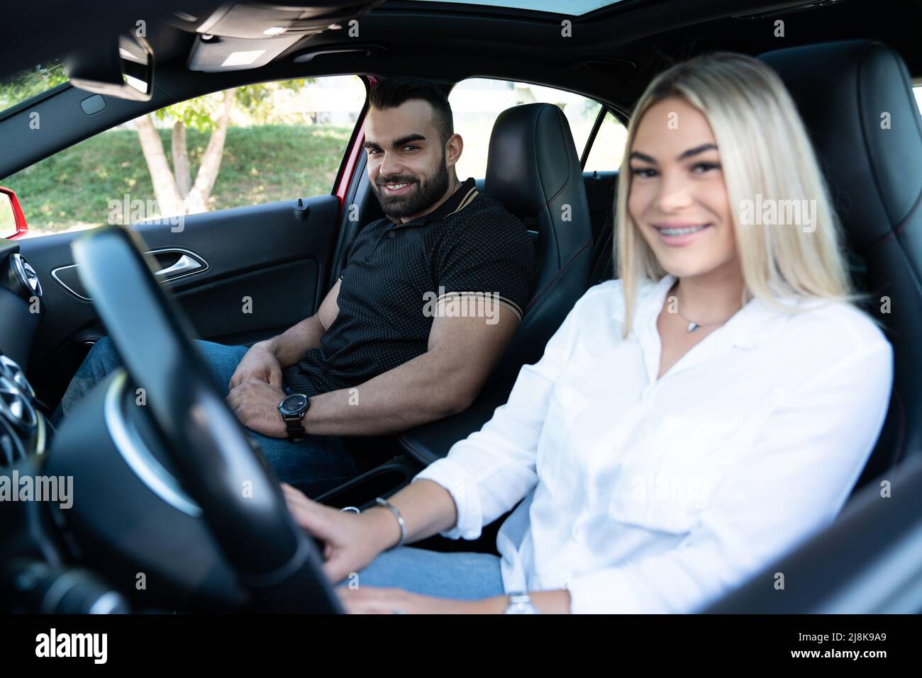 Female learner drivers hi-res stock photography and images - Alamy