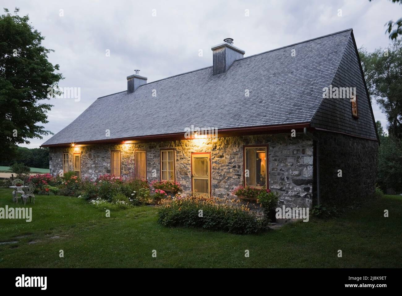 Old circa 1794 French regime cottage style fieldstone home with ...