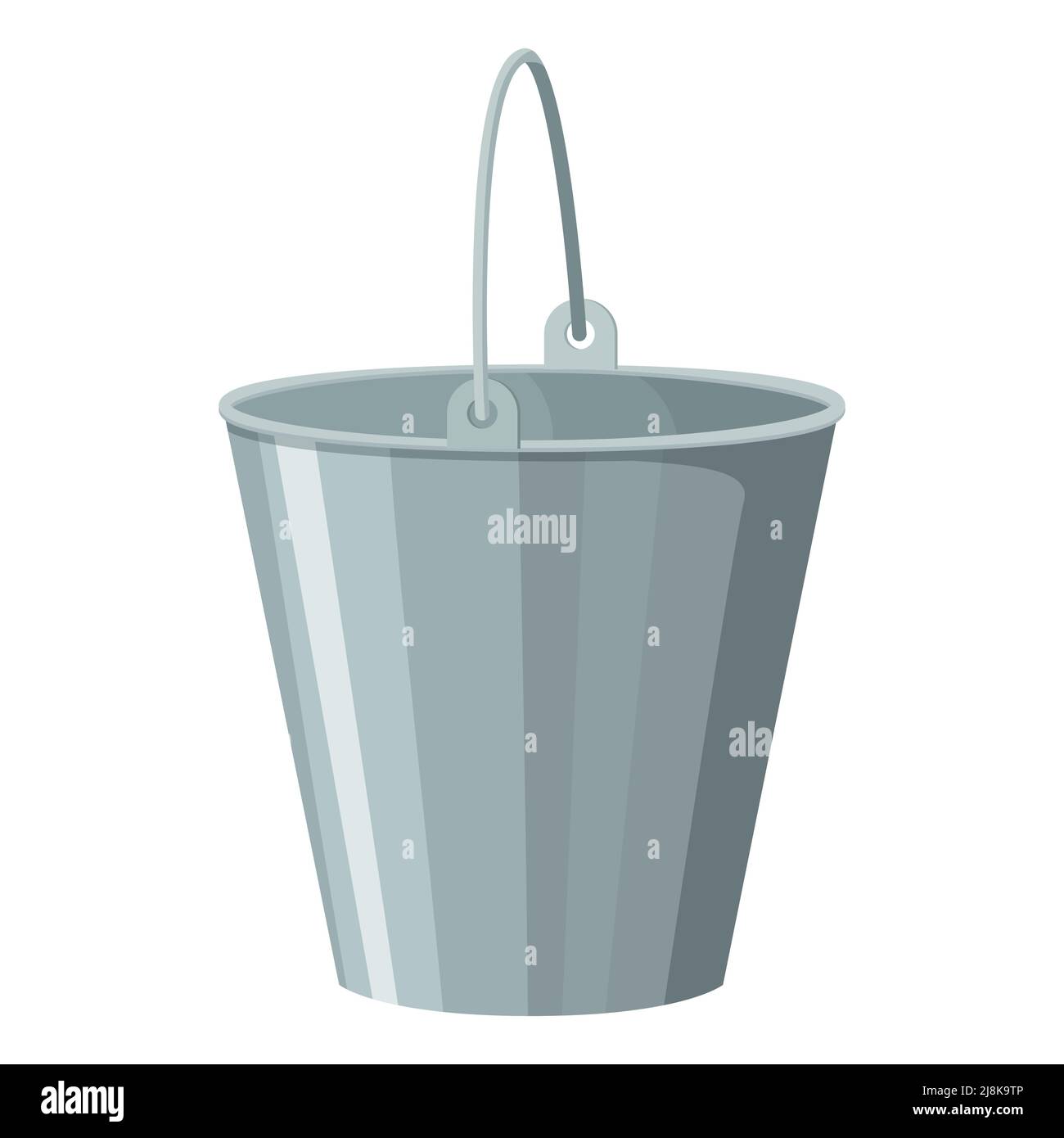 Metal Bucket Vector Illustration Stock Vector Image & Art - Alamy