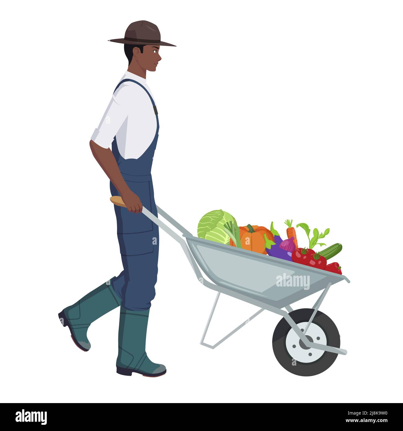 Farmer black man hat Cut Out Stock Images & Pictures - Alamy