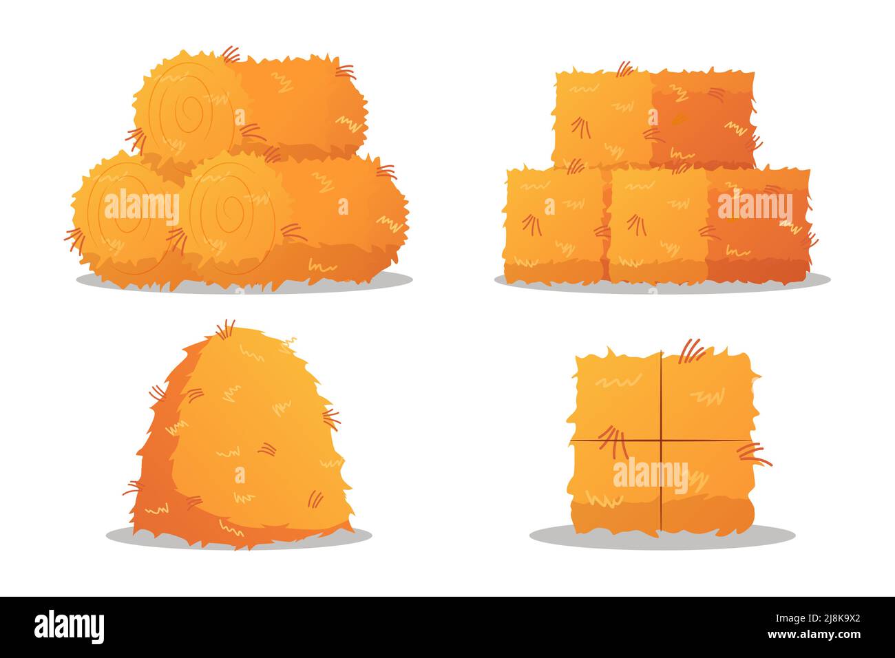 Bale of hay, straw, wheat, Dried Haystack, pile roll, hayloft ...