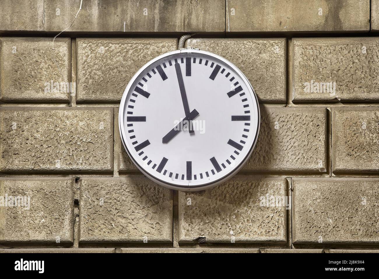 Clock at a Station Stock Photo - Alamy