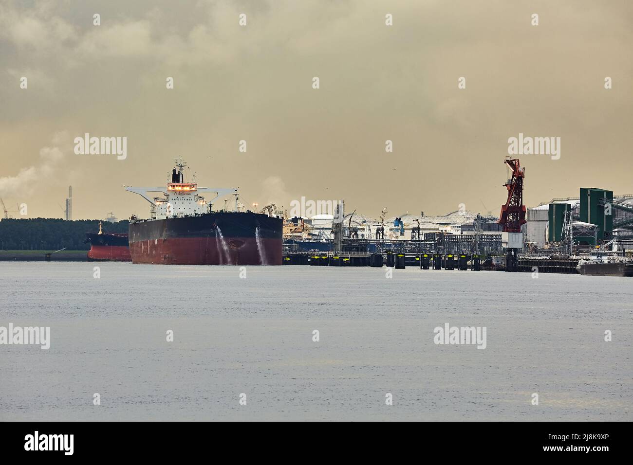 Oil Tanker Ship in Rotterdam Stock Photo - Alamy