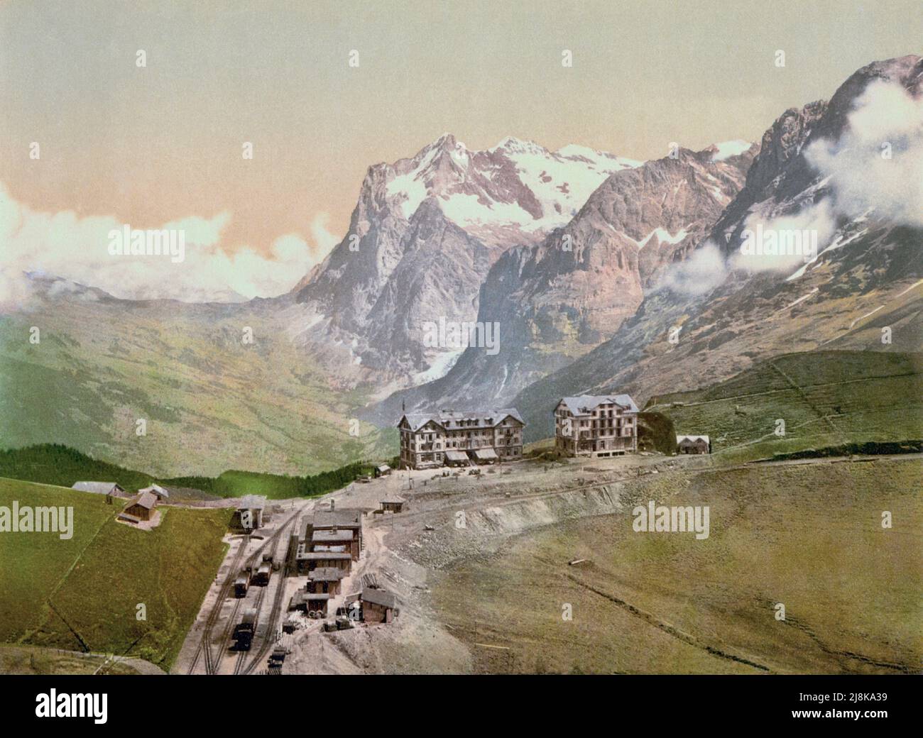 Grosse Scheidegg and Mount Wetterhorn, Bernese Oberland, Switzerland ...