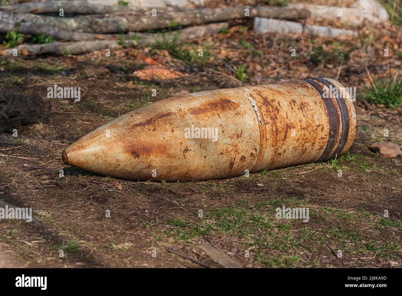 old rusty artillery shell, bomb. High quality photo Stock Photo - Alamy
