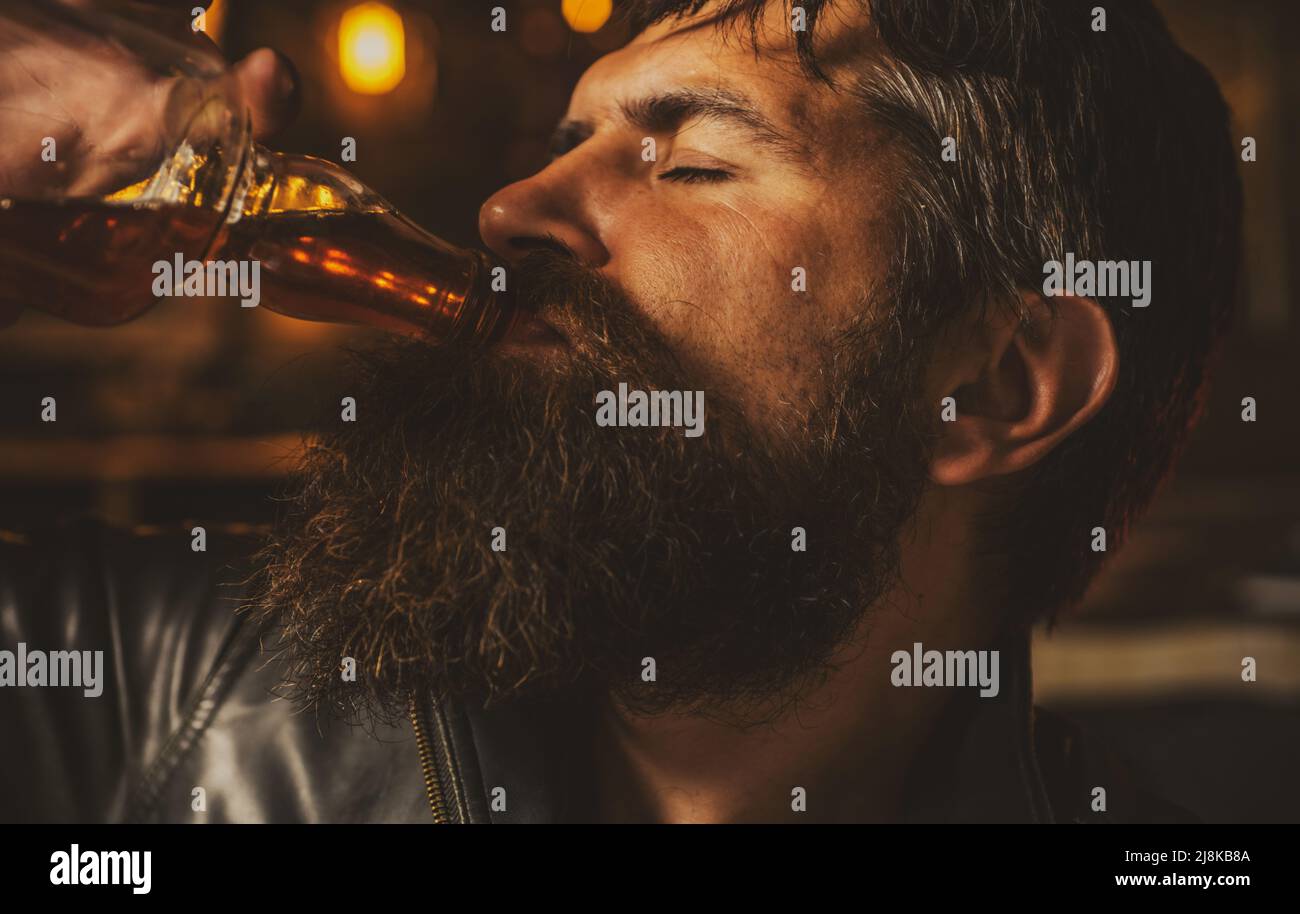 Alcohol addiction, drunk man. Drunk guy having problem from alcohol ...