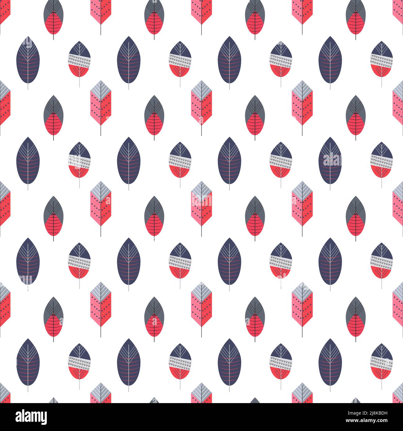 Multicolored stylized feathers seamless pattern. Vector illustration ...