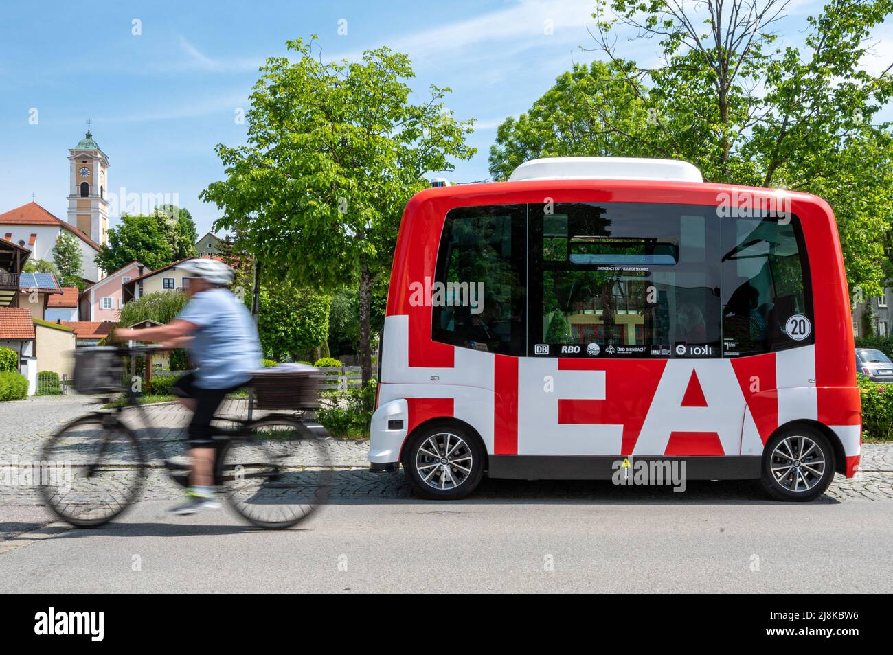 Bad Birnbach, Germany. 16th May, 2022. A driverless bus is parked in ...