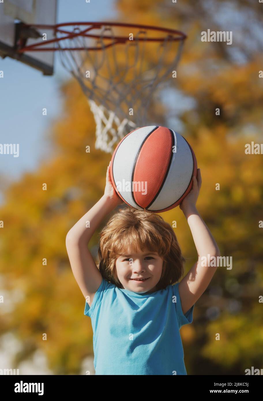 Basketball kids training game. Basket ball little Player Stock Photo ...