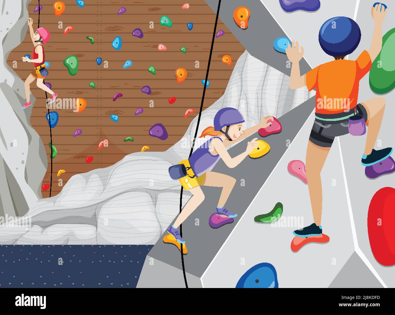 Indoor Rock Climbing Vector