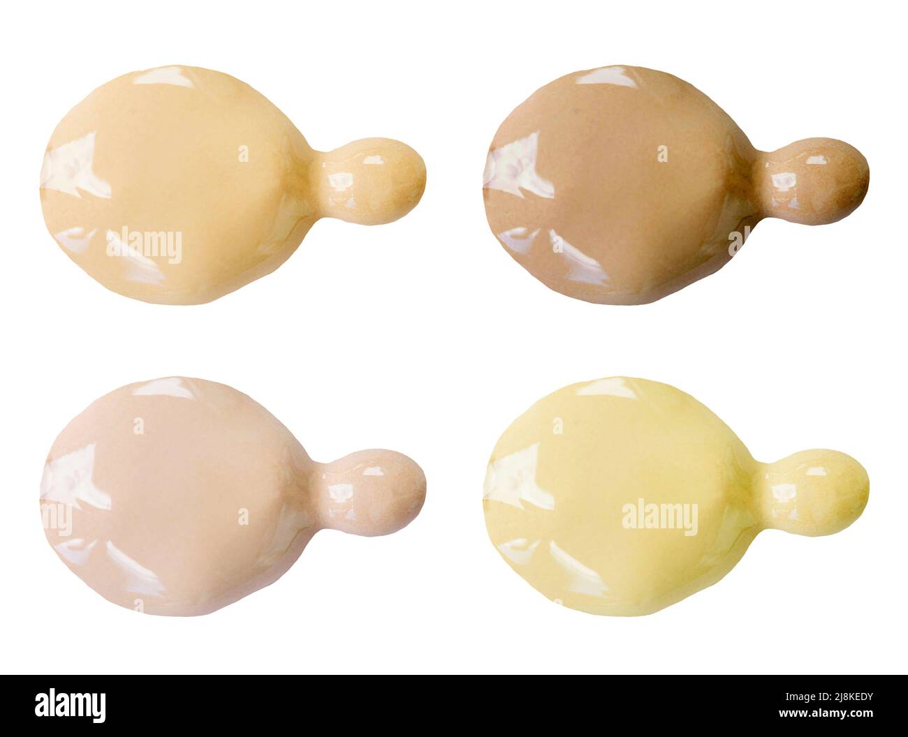 Isolated liquid foundation samples set Stock Photo - Alamy