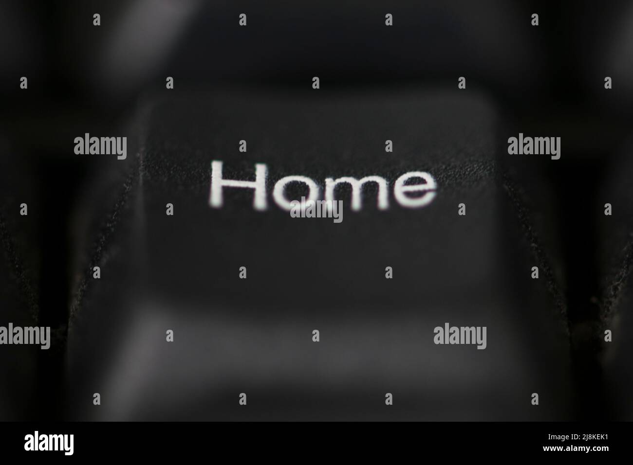 Home button on keyboard with soft focus Stock Photo - Alamy