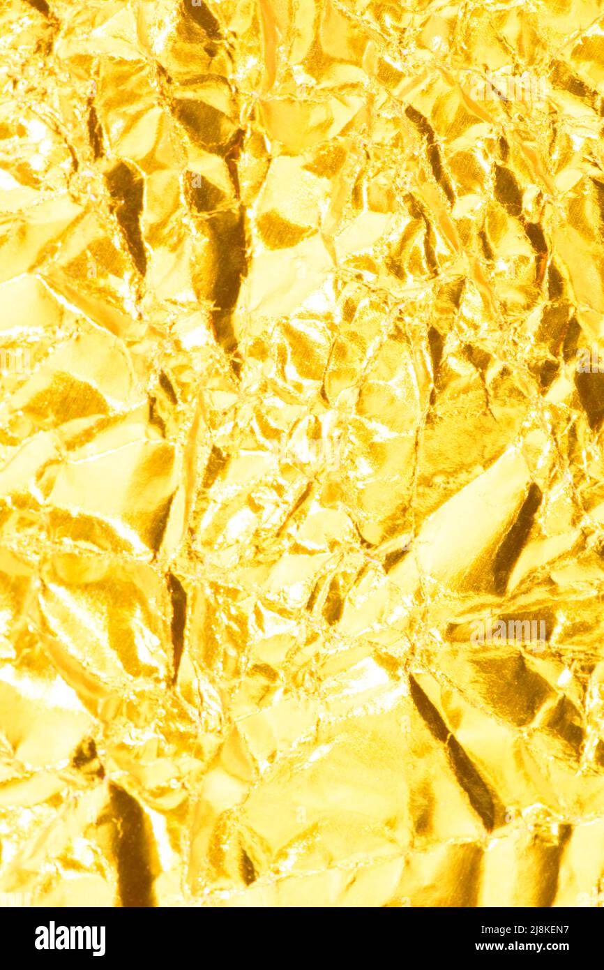 background and texture of gold crumpled paper Stock Photo - Alamy