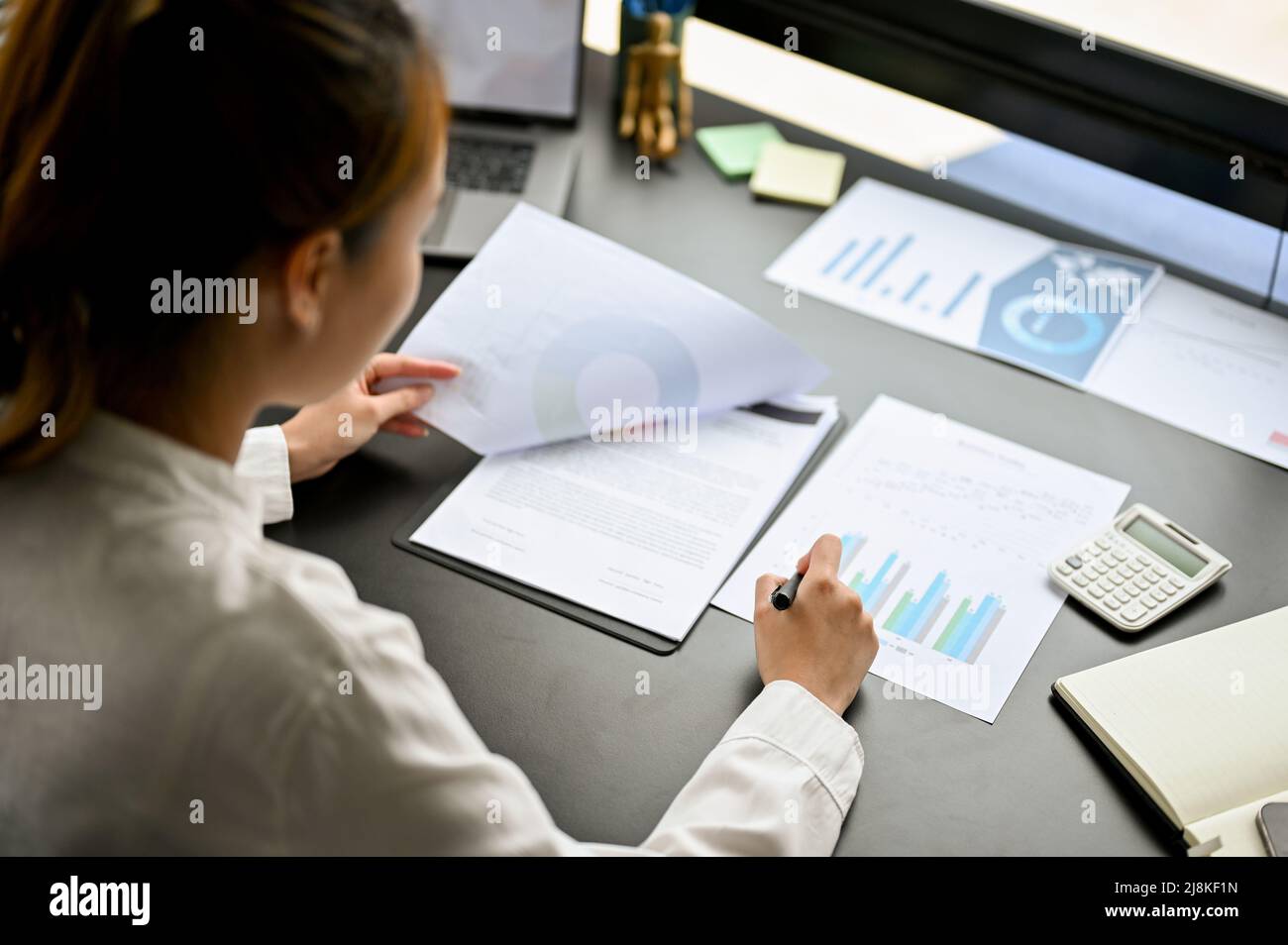 Sales report top view hi-res stock photography and images - Alamy