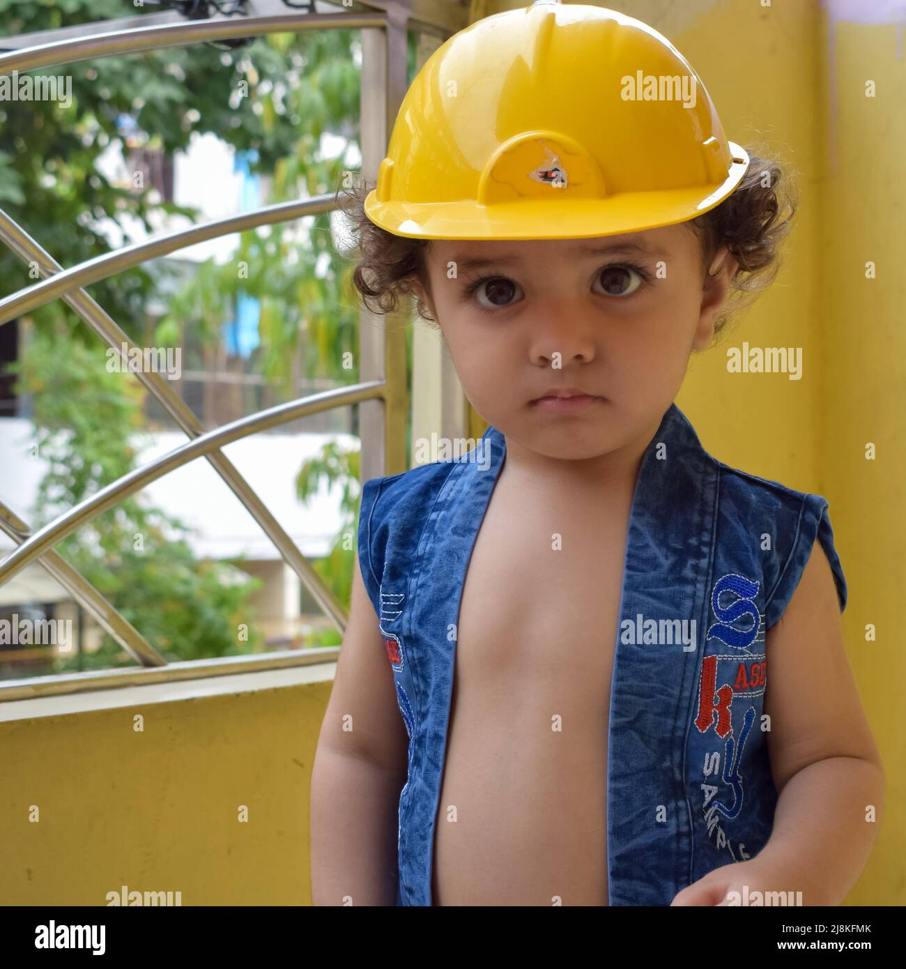 Cute little boy Shivaay at home balcony during summer time, Sweet ...