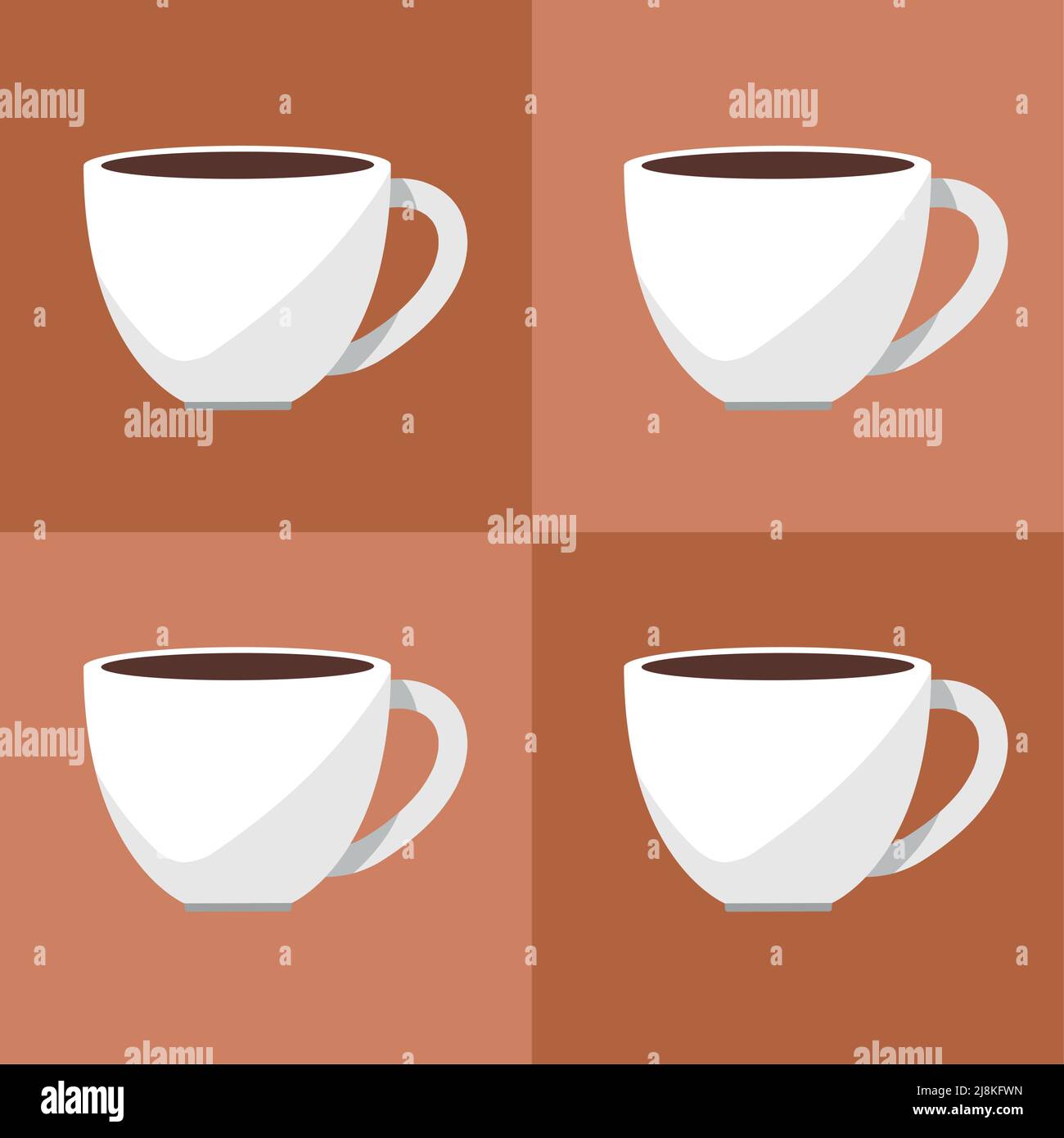 set of coffee cups Stock Vector Image & Art - Alamy