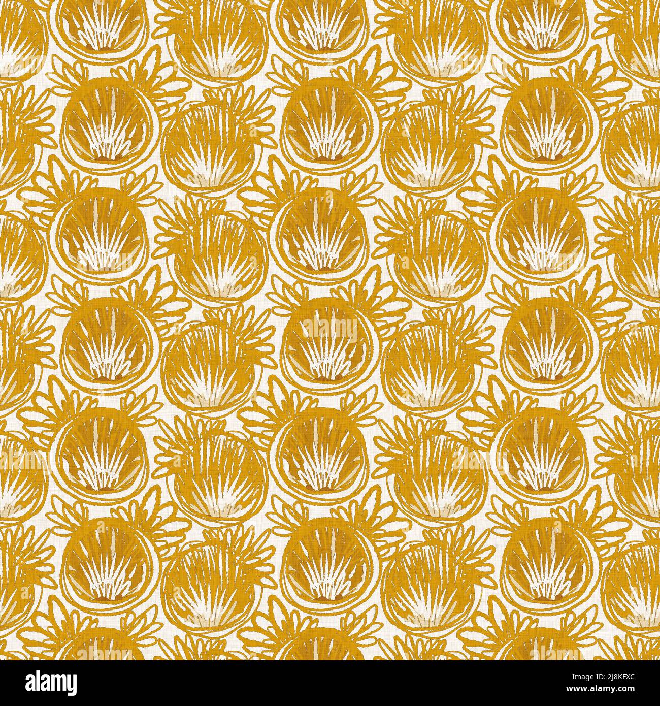 Gender neutral flower seamless raster background. Simple whimsical 2 ...