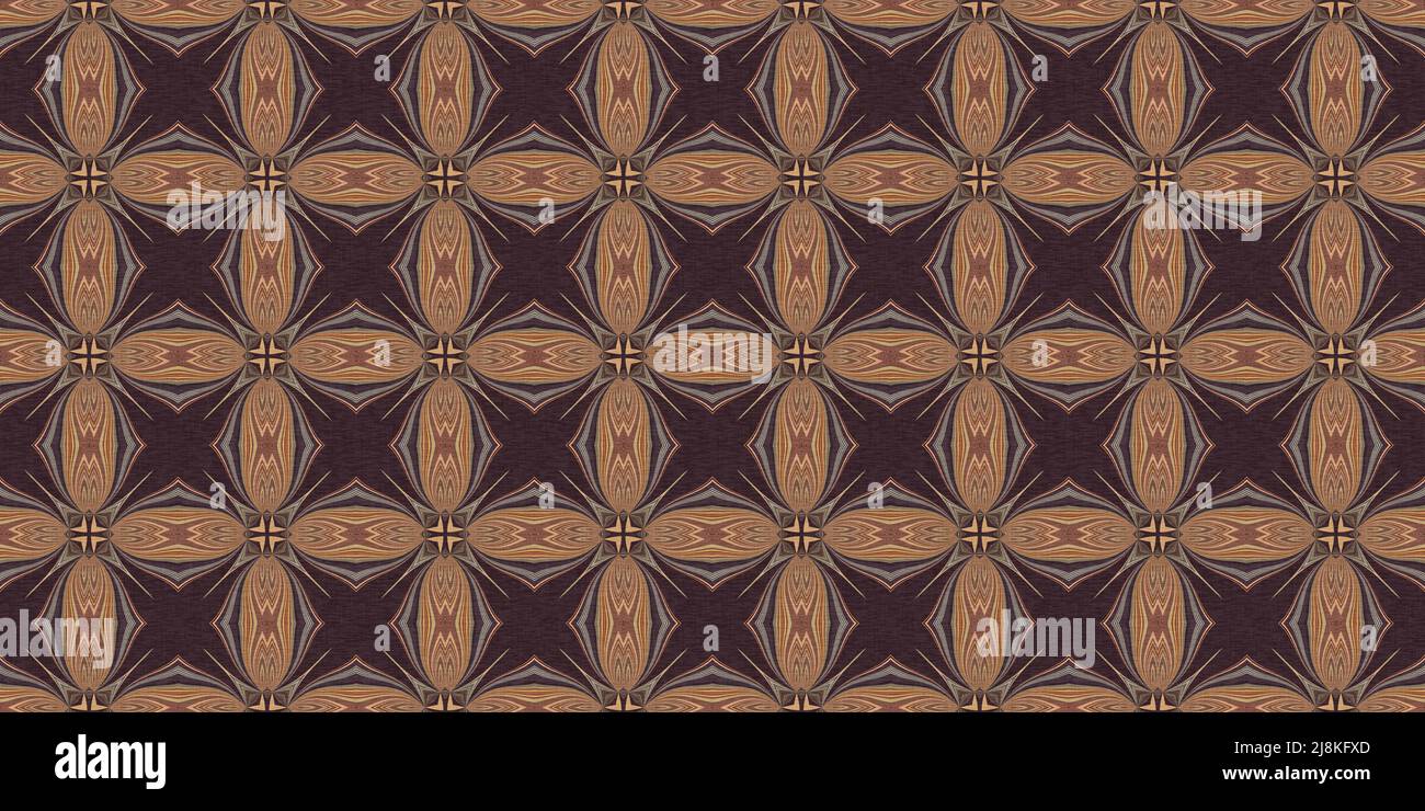Earthy colours retro sixties geometric seamless border pattern in ...