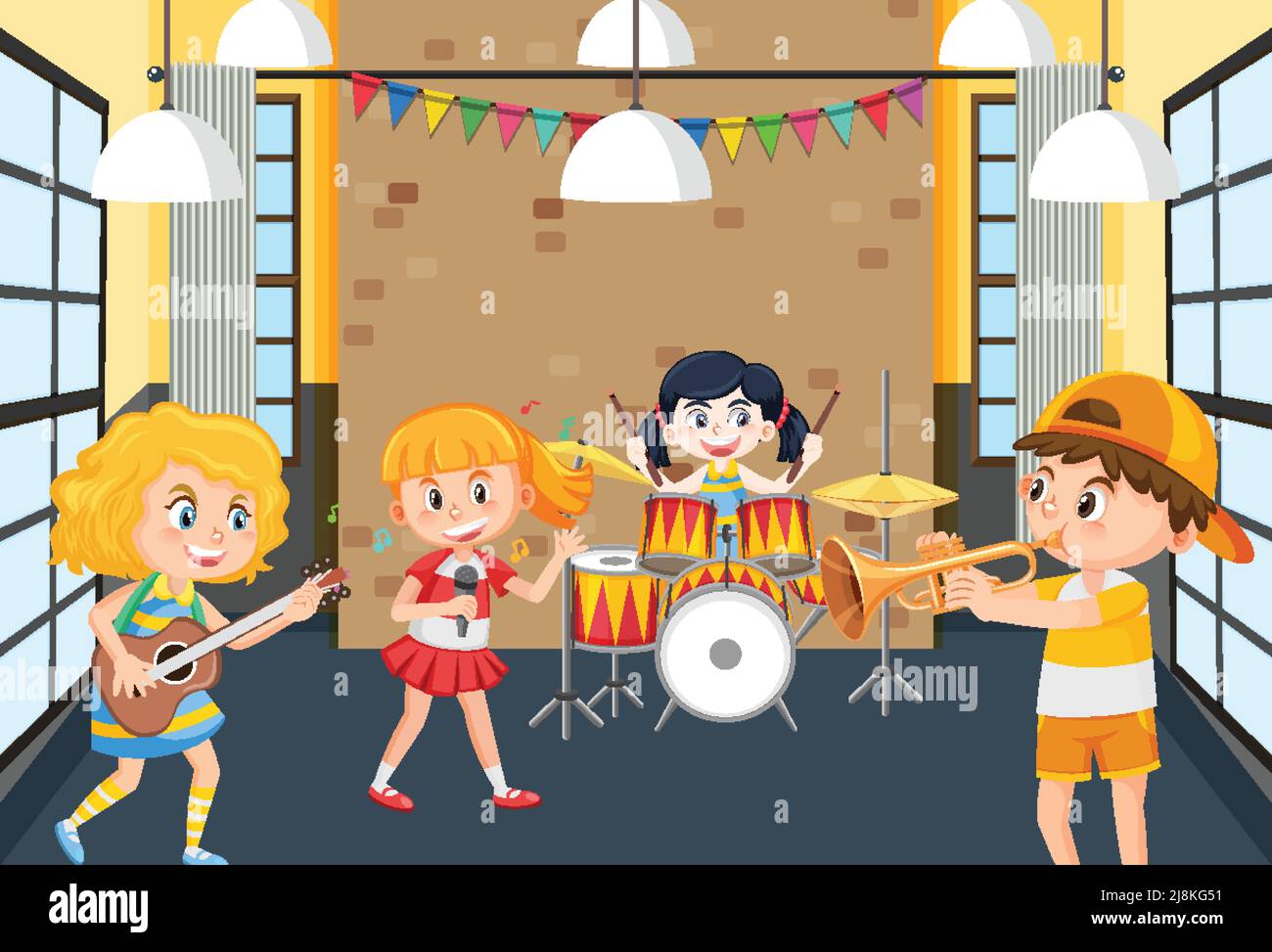 Drum practice Stock Vector Images - Alamy