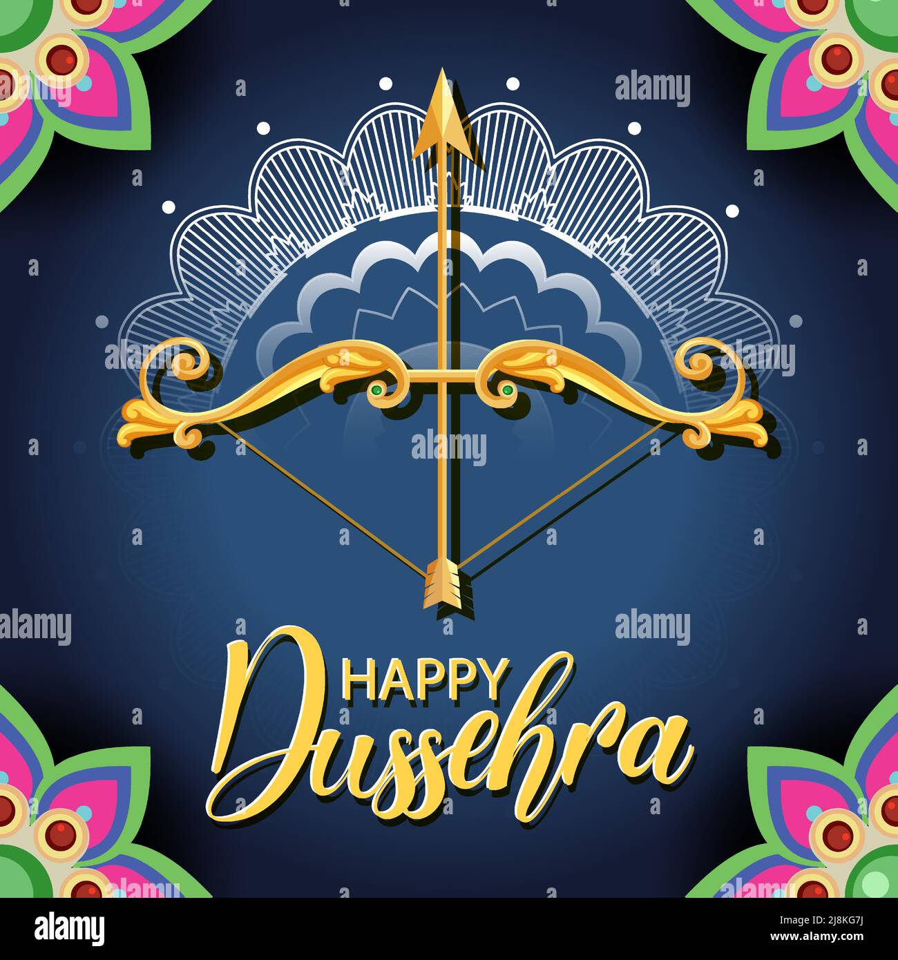 Happy Dussehra festival poster design illustration Stock Vector Image ...