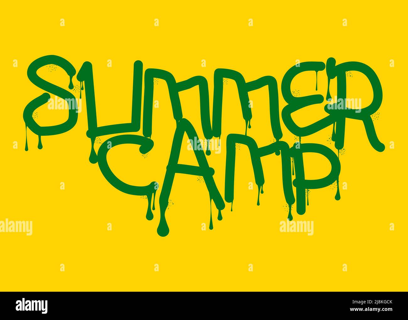 Summer Camp. Graffiti tag. Abstract modern street art decoration ...