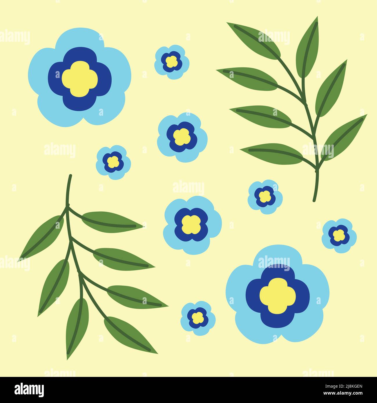 flowers and branches Stock Vector Image & Art - Alamy