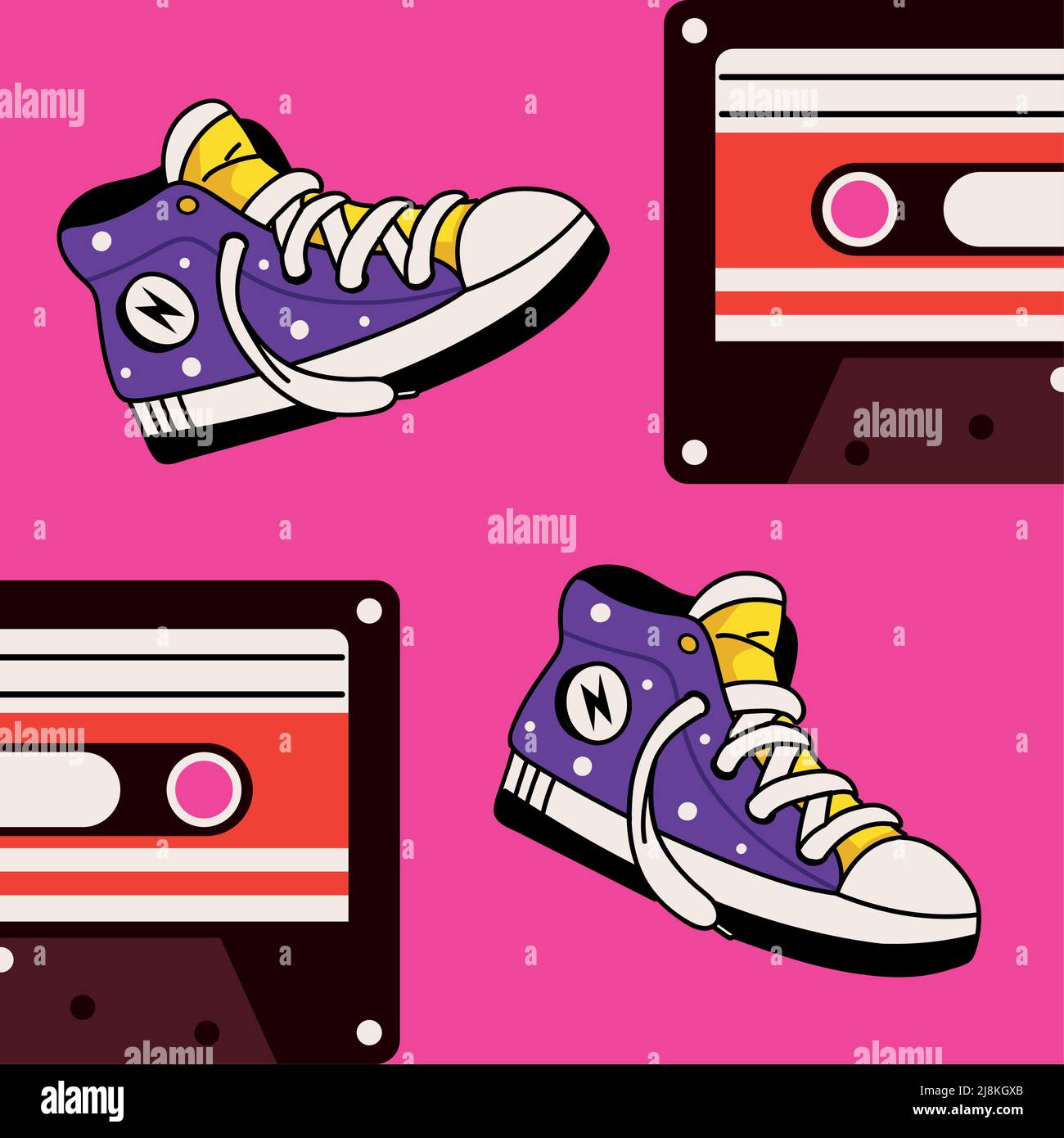 retro 90s pop art Stock Vector Image & Art - Alamy
