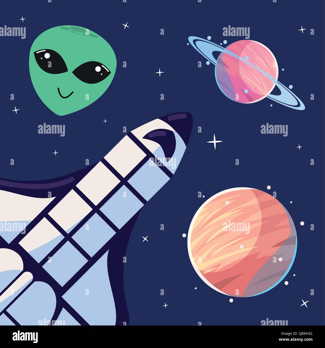 space rocket and alien Stock Vector Image & Art - Alamy