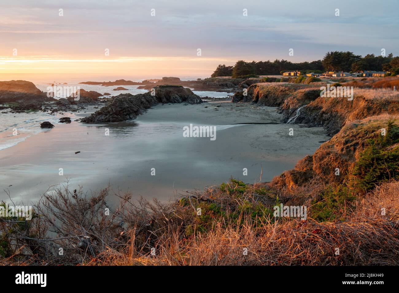 Coastal landscape of sunset at Sea Ranch California Stock Photo - Alamy