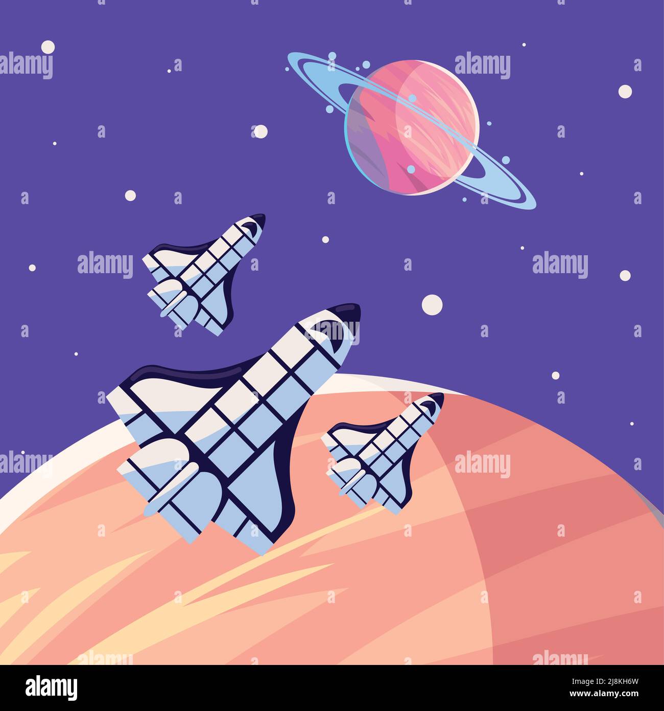 spaceships space galaxy Stock Vector Image & Art - Alamy