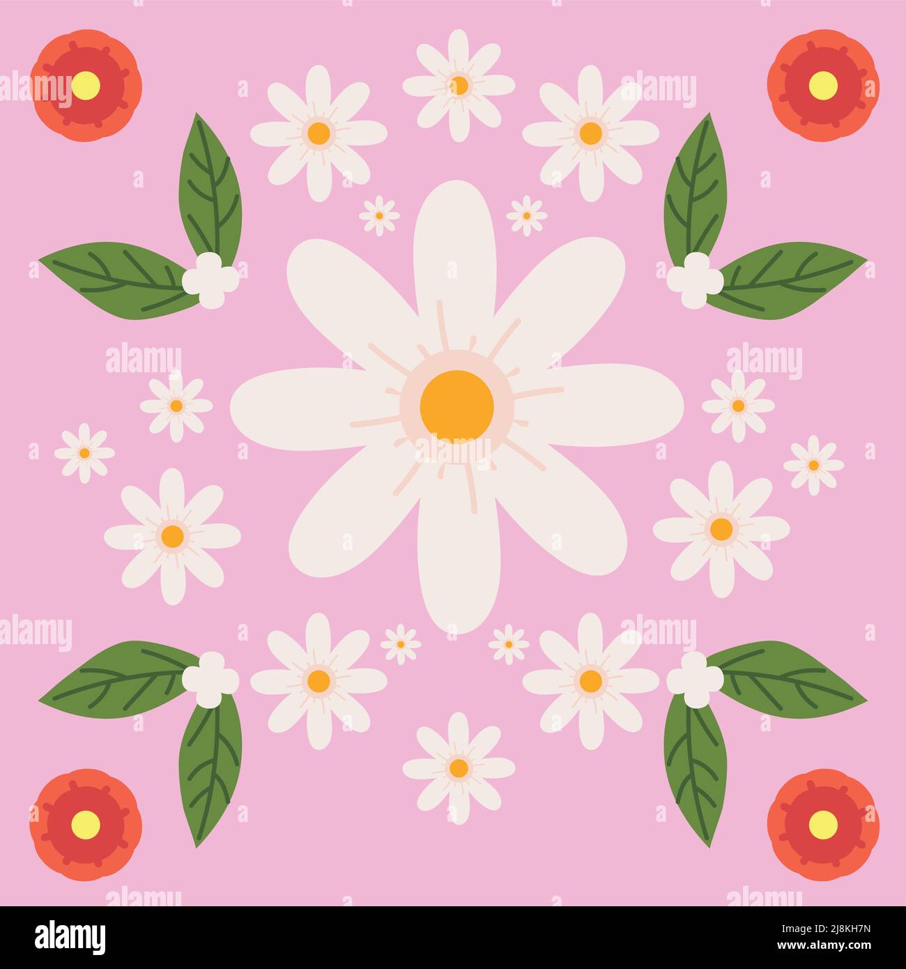 spring flowers flat design Stock Vector Image & Art - Alamy