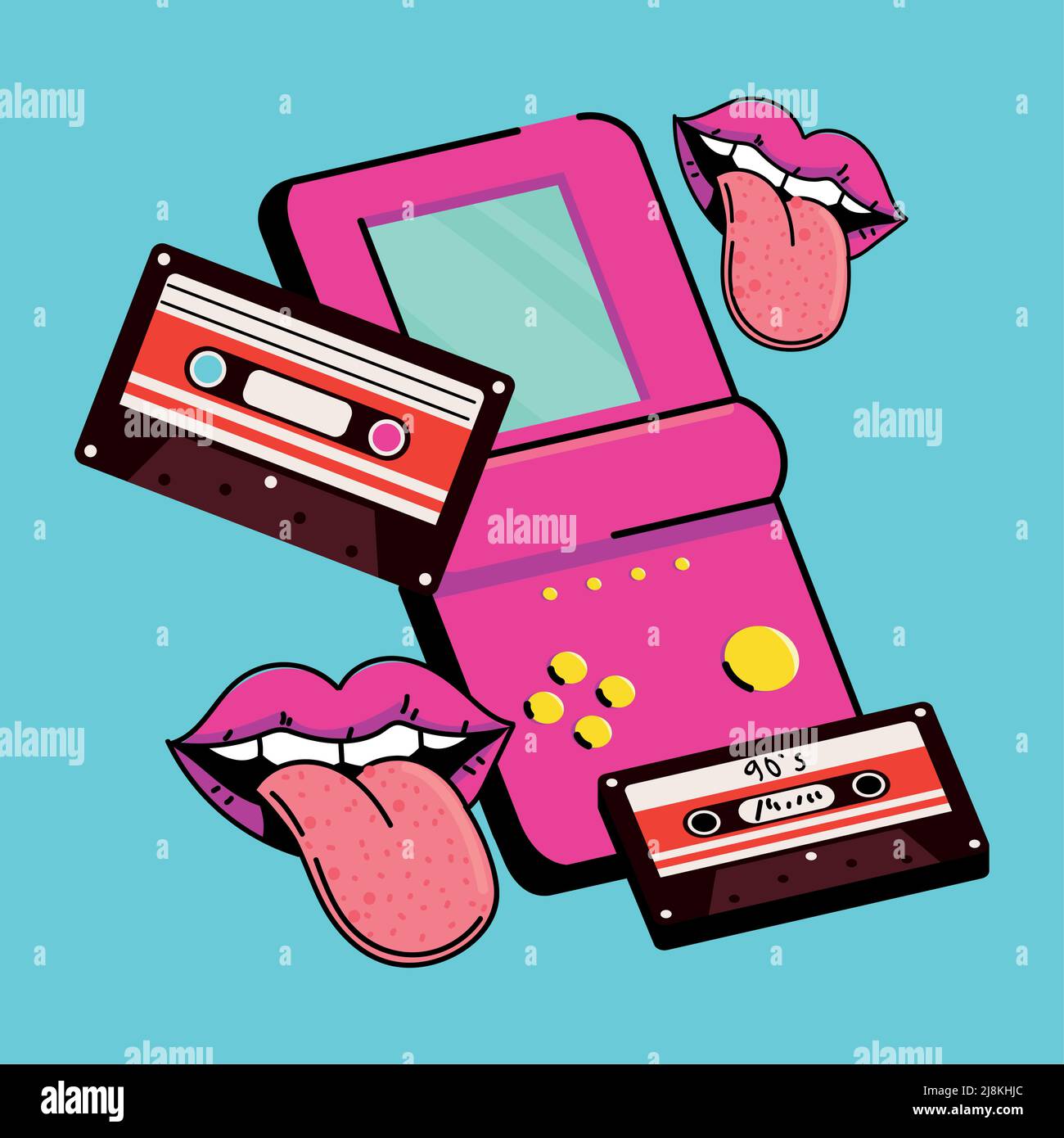 retro 90s cartoon Stock Vector Image & Art - Alamy