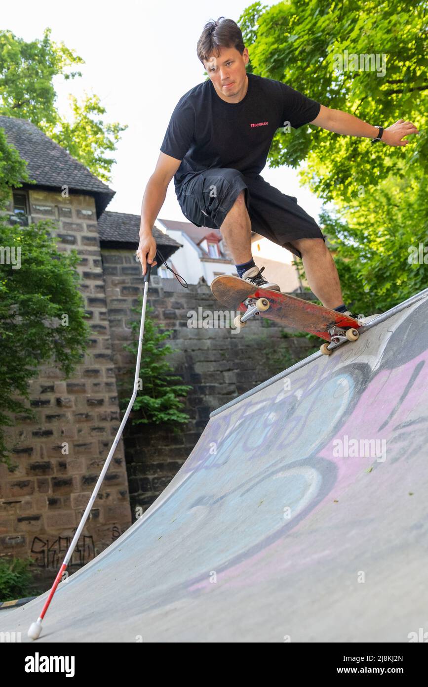 Disabled in in skate park hi-res stock photography and images - Alamy