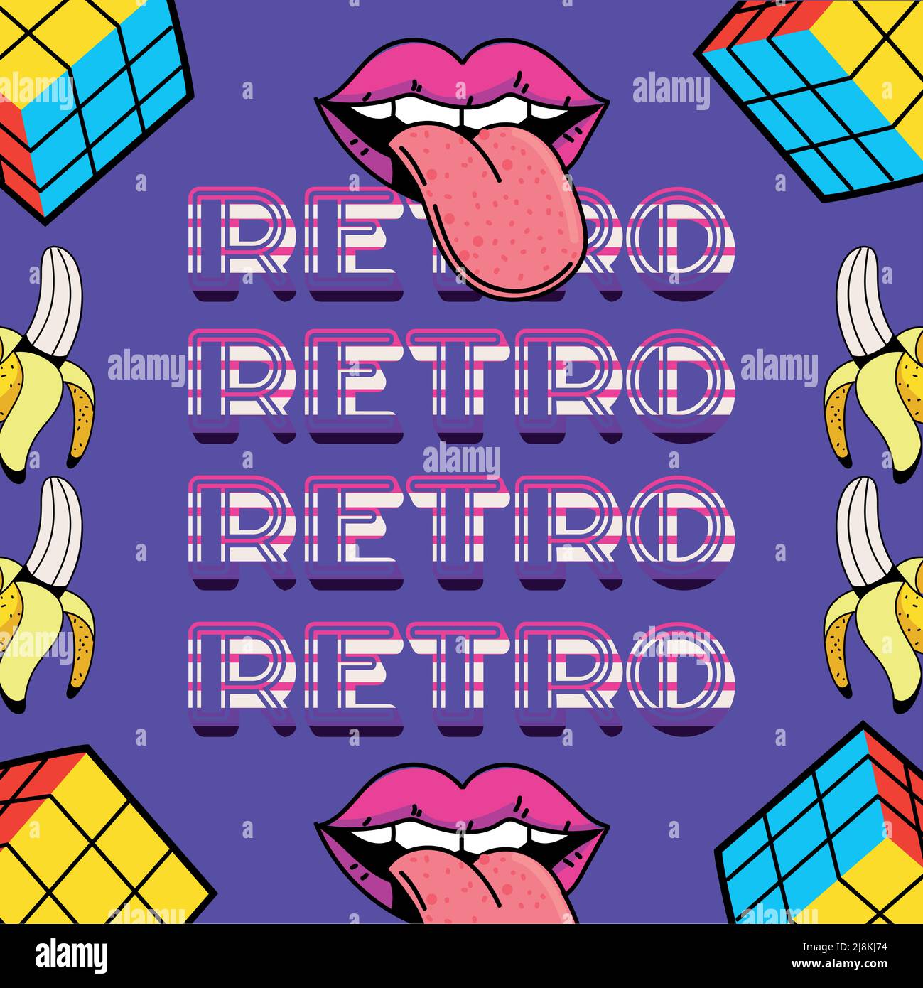 lettering retro 90s Stock Vector Image & Art - Alamy