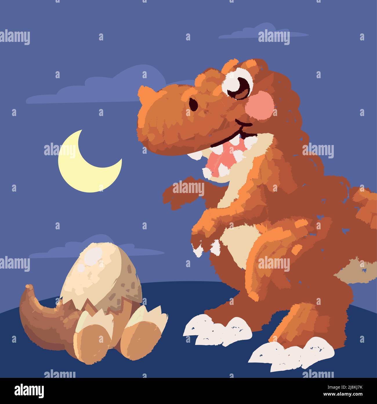 cute t rex dinosaur Stock Vector Image & Art - Alamy
