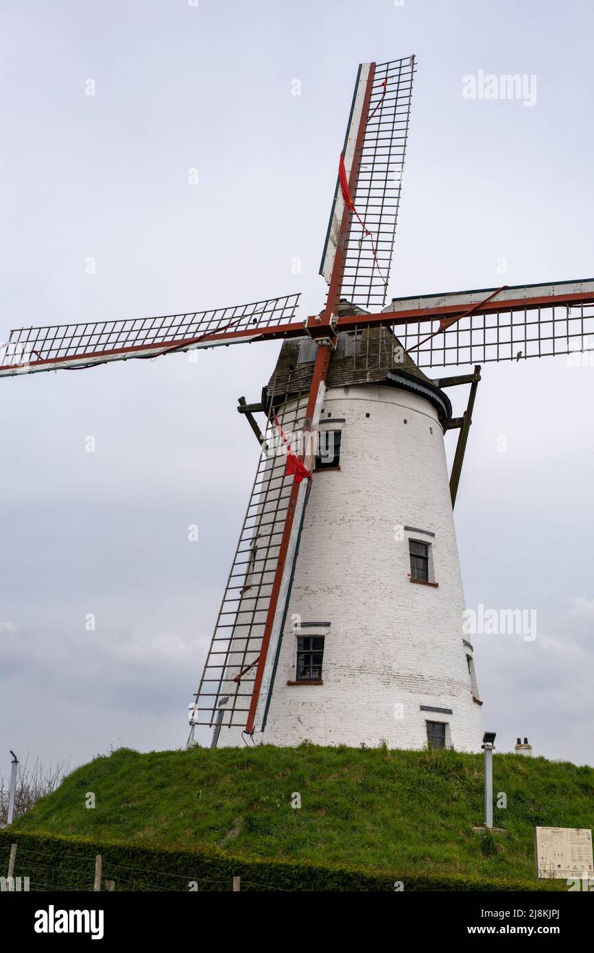 Road side windmill in the Belgian countryside Stock Photo - Alamy