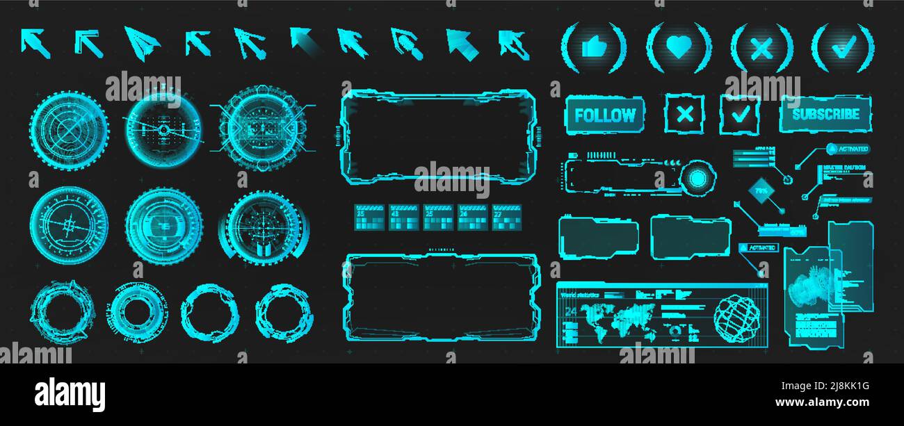 Hud interface animation hi-res stock photography and images - Alamy