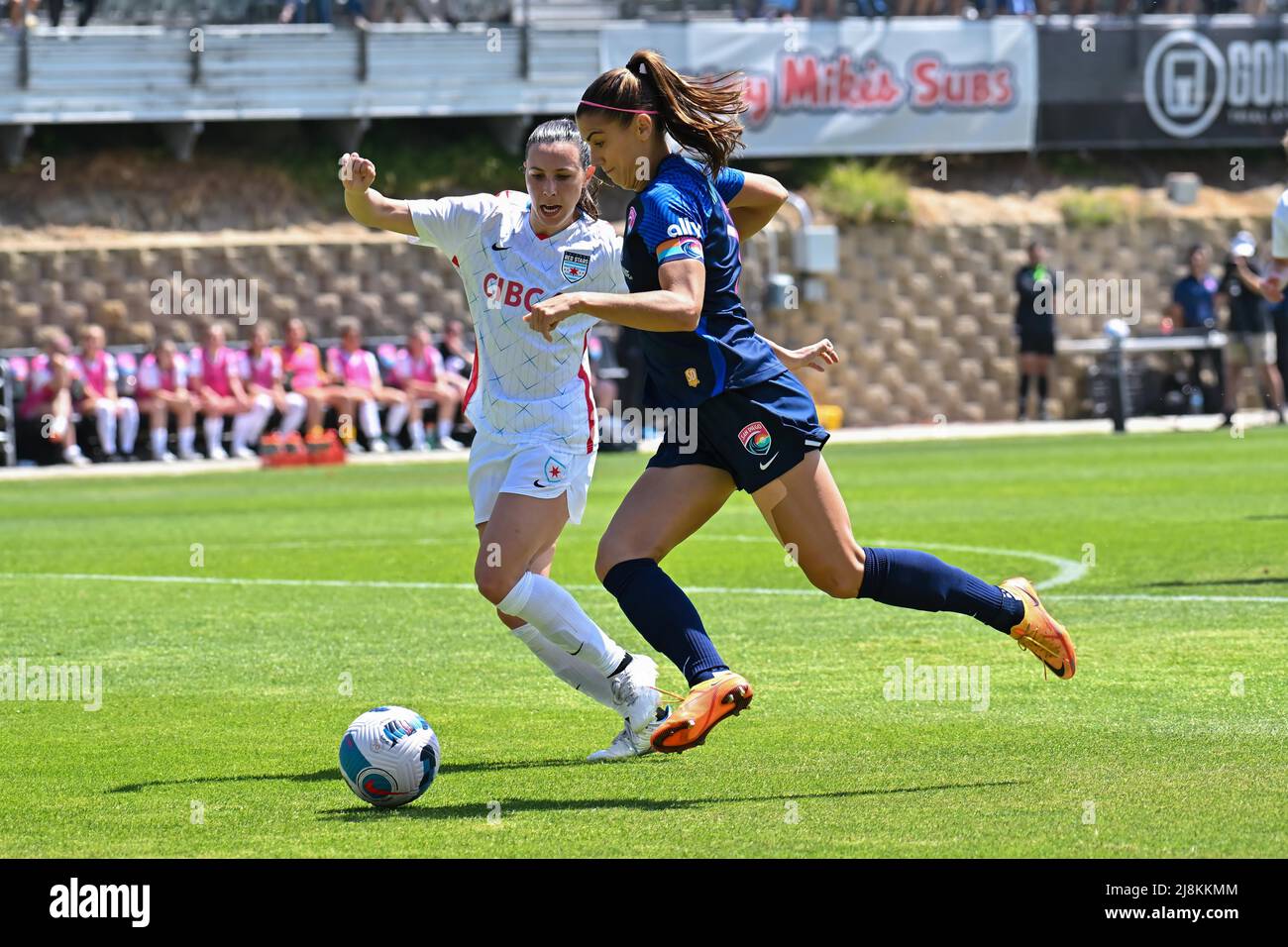 San Diego, California, USA. 15th May, 2022. San Diego Wave FC forward ...