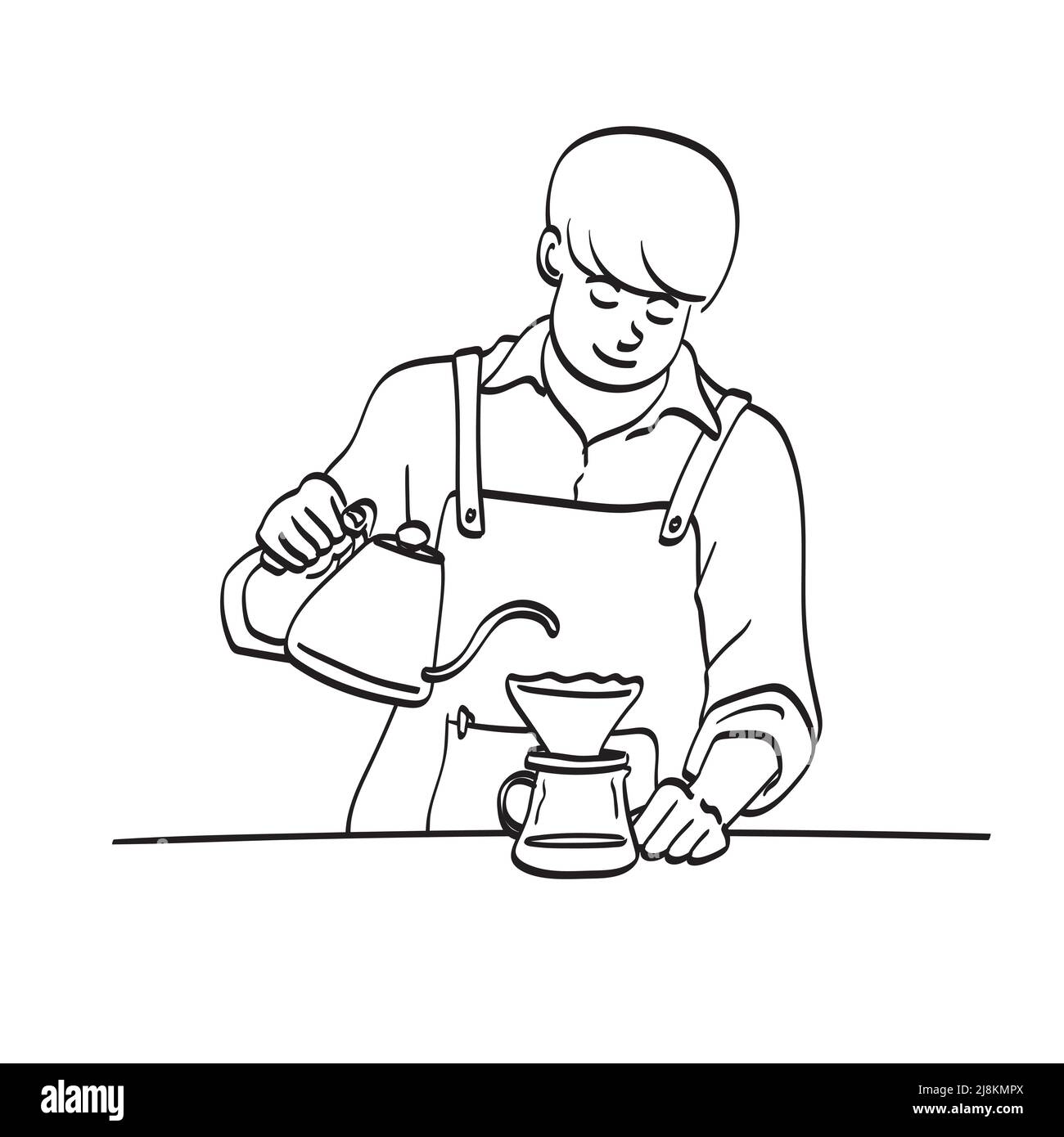 Man making on line Stock Vector Images - Alamy