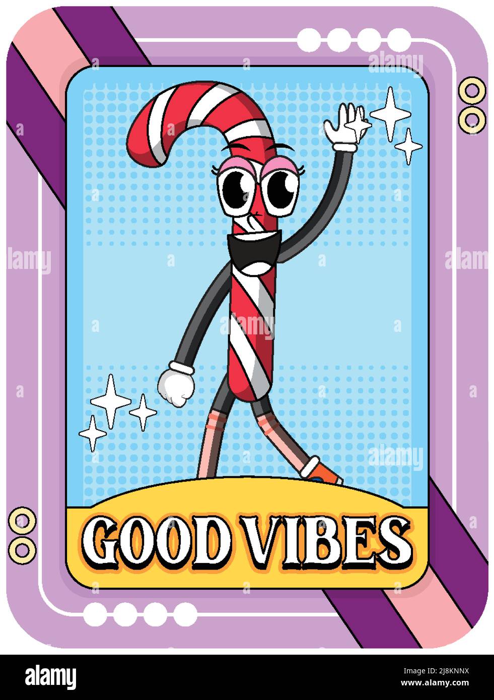 Candy crane cartoon character illustration Stock Vector Image & Art - Alamy