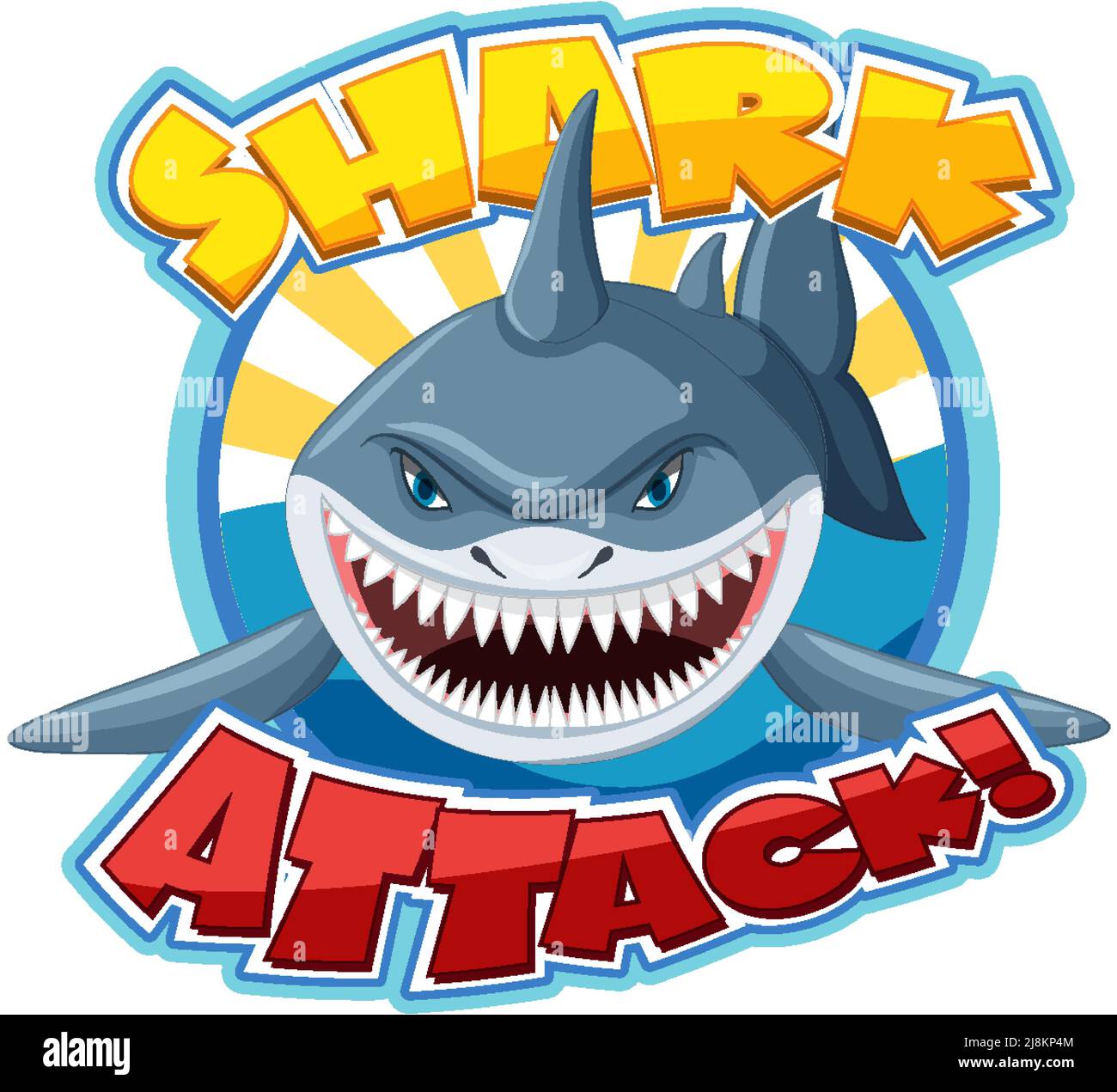 Font design for words shark attack illustration Stock Vector Image ...