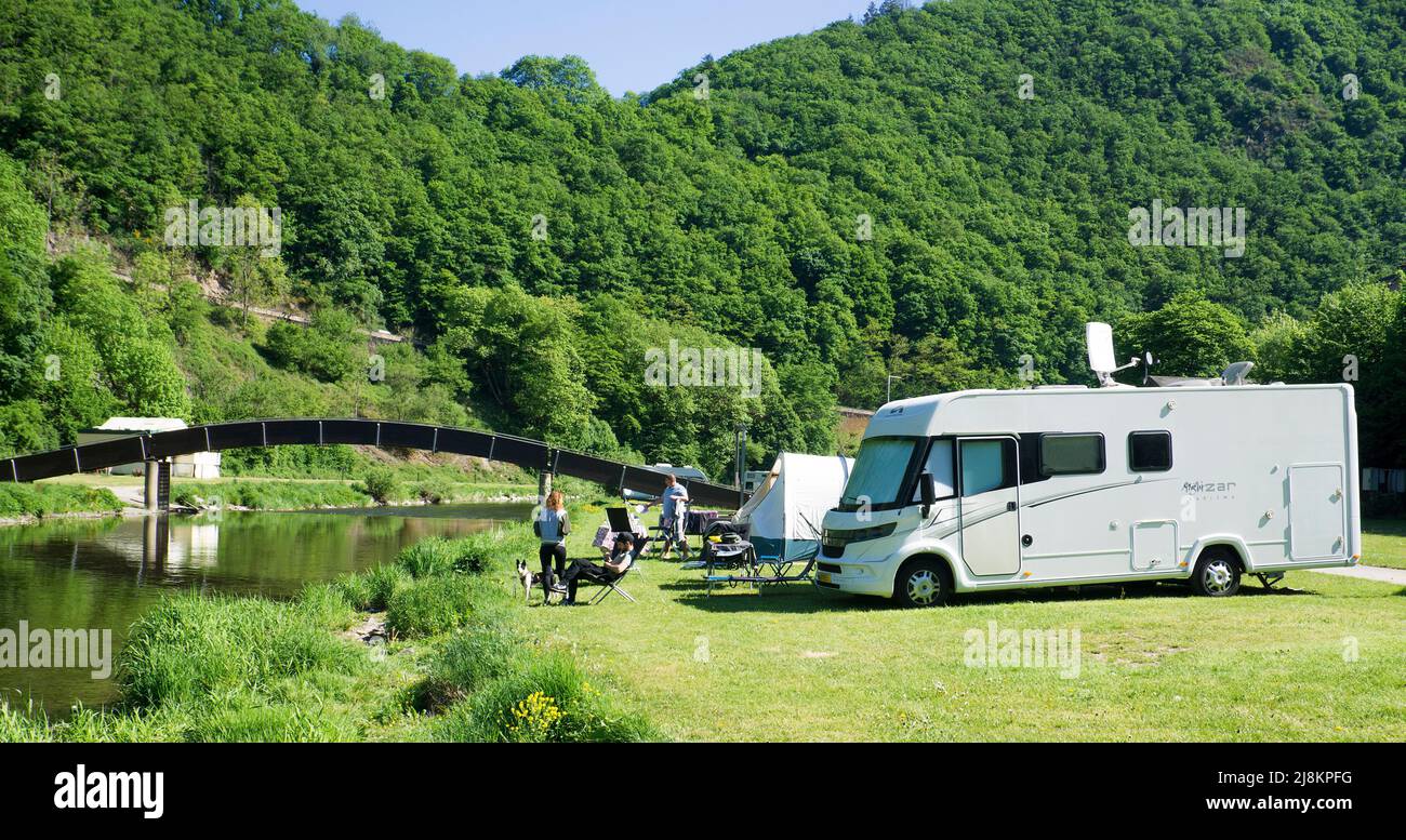 Camping Site Camping du Moulin, in the green valley of the Sure river ...