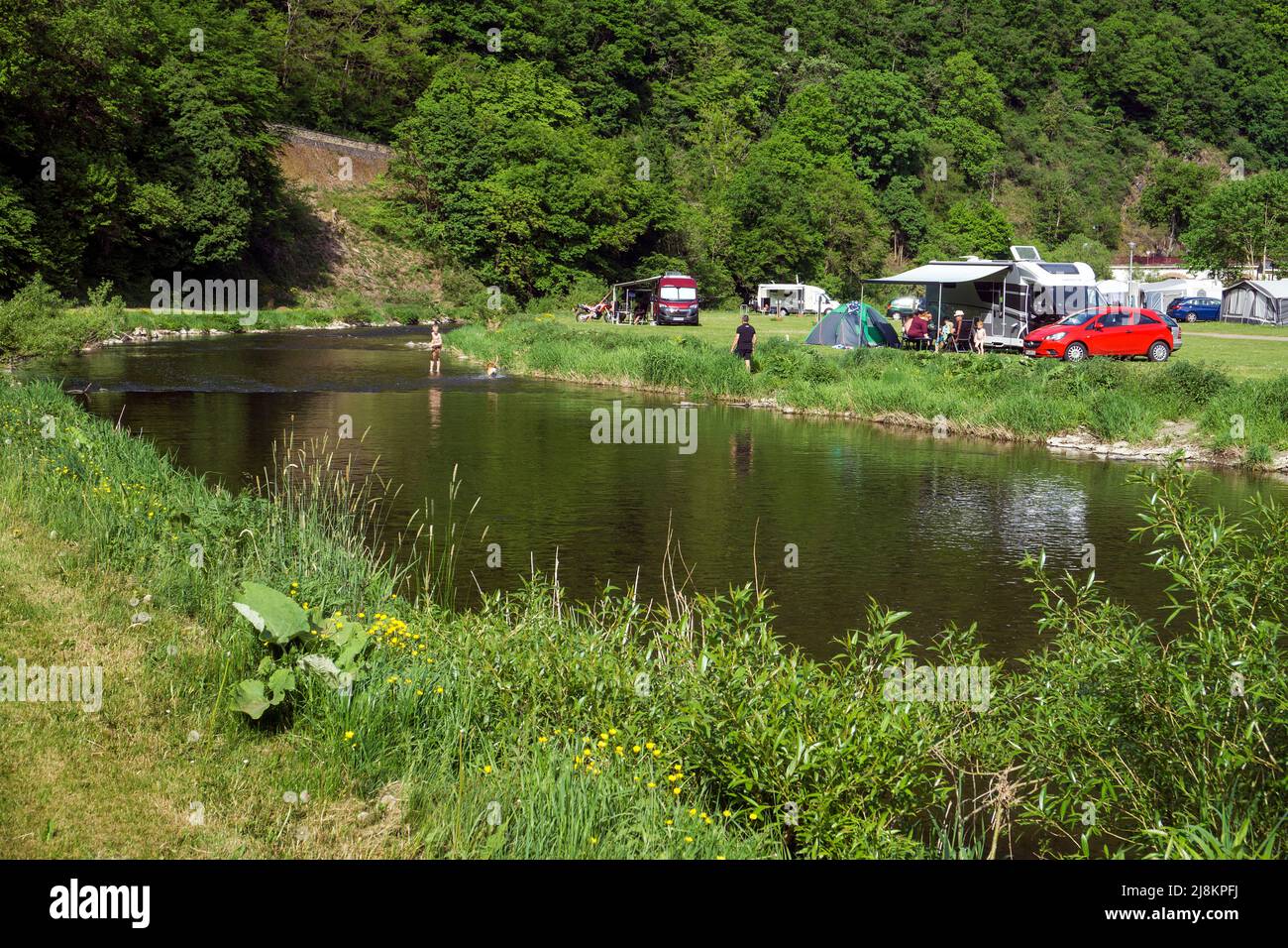 Camping Site Camping du Moulin, in the green valley of the Sure river ...