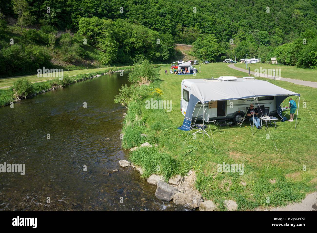 Camping Site Camping du Moulin, in the green valley of the Sure river ...