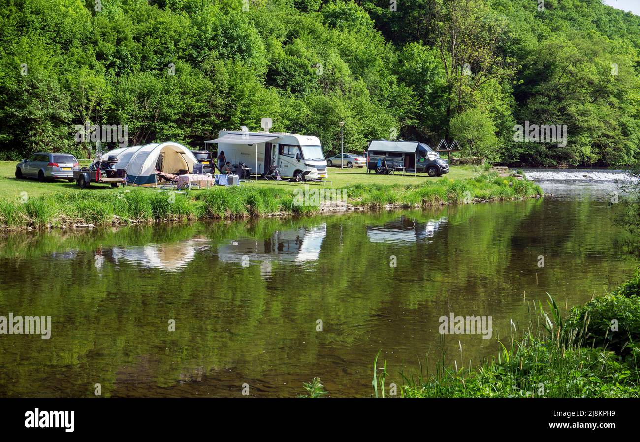 Camping Site Camping du Moulin, in the green valley of the Sure river ...